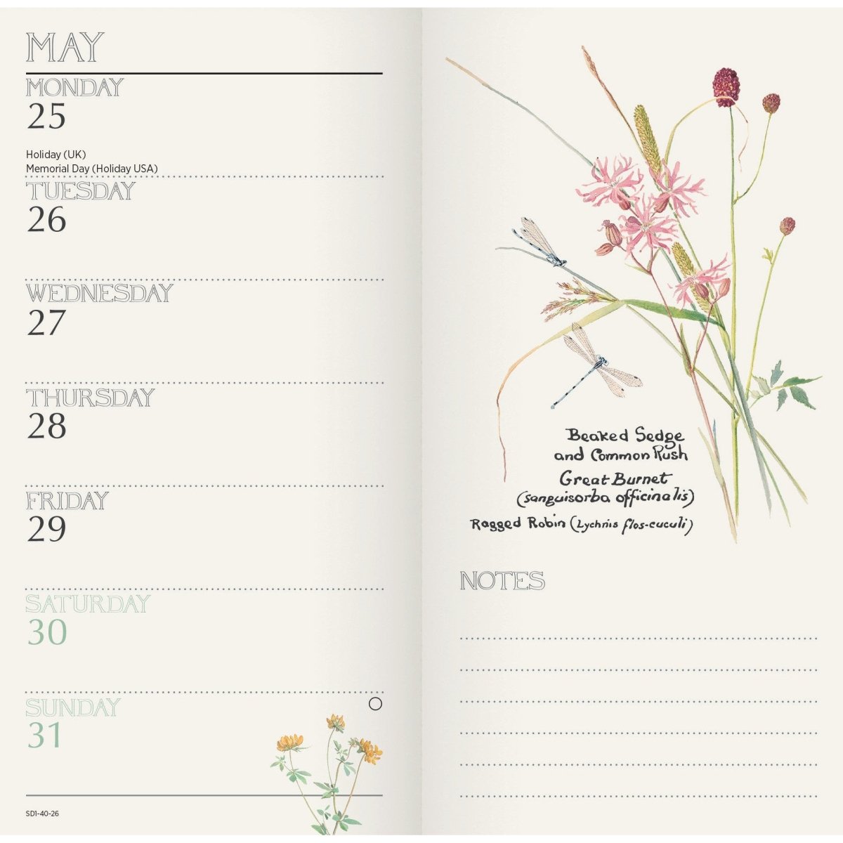 Country Slim Diary by Edith Holden 2026 – RSPCA Shop