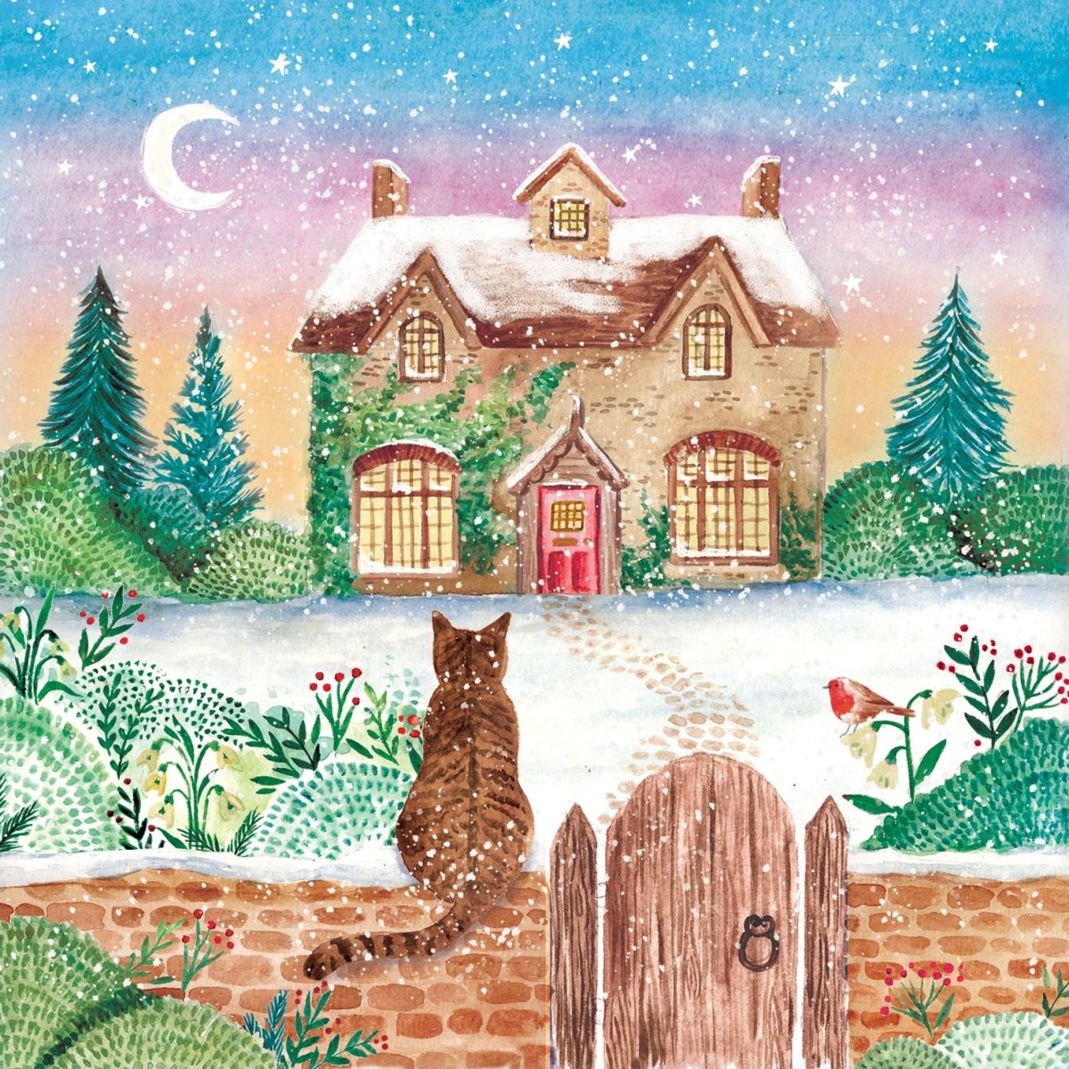 Watching the Snow RSPCA Charity Christmas Cards 2025 10 pack – RSPCA Shop