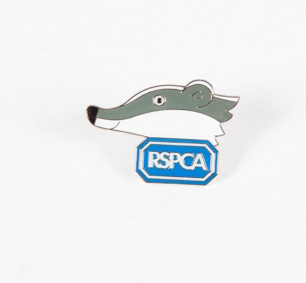RSPCA Reggie the Badger Charity Pin Badge – RSPCA Shop